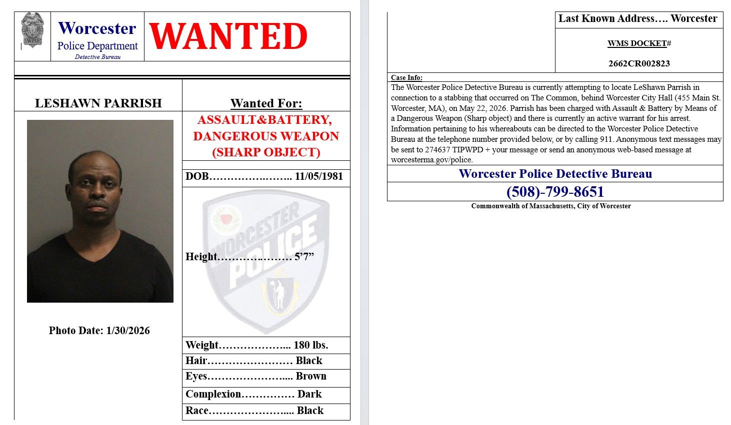 wanted | The Worcester Guardian